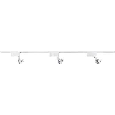 White 4-foot Track with Three Heads - Overstock - 6318722