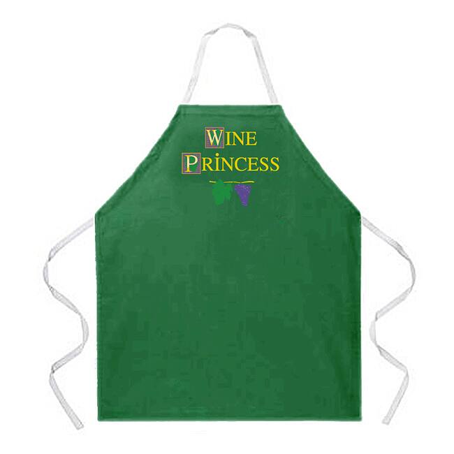 Attitude Aprons 'Wine Princess' Green Apron - Overstock - 6581469