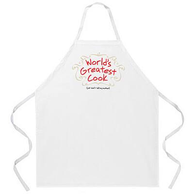 Attitude Aprons 'World's Greatest Cook' White Apron - Overstock - 6581600