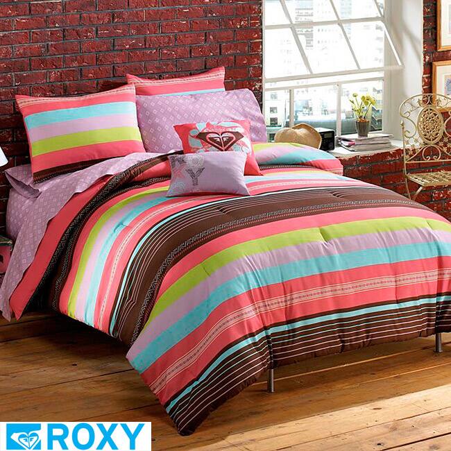 Roxy Summer Stripe Full-size 9-piece Bed in a Bag with Sheet Set ...