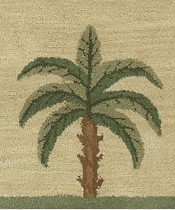 Hand-tufted Palm Tree Wool Rug (8' x 10') - Bed Bath & Beyond - 1176168