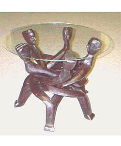 Carved Wood Five-head Unity Statue (Ghana) - Bed Bath & Beyond - 515399