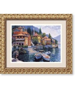 Howard Behrens Lake Como Landing Framed Print - Bed Bath & Beyond - 1016496