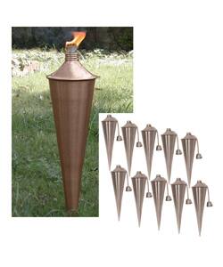 Conical Antique Copper Set of 10 Ground Torches - Bed Bath & Beyond ...