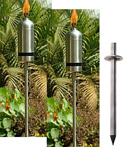 Stainless Steel Set of Two 72-inch Ground Torches - Bed Bath & Beyond ...