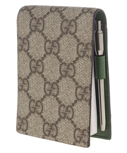 Gucci Gray Jacquard Notepad and Pen - Bed Bath & Beyond - 1770298