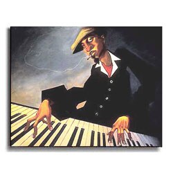 Piano Man II by Justin Bua Stretched Canvas Art - Bed Bath & Beyond ...