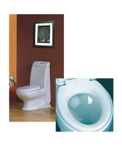 Wasauna Miami Art Deco One Piece Toilet - Bed Bath & Beyond - 1906738