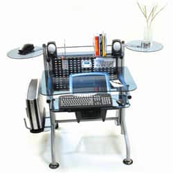 Tempered Glass Downview Computer Desk - Bed Bath & Beyond - 1920816