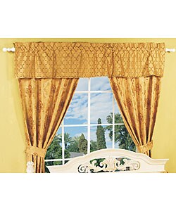 Tuscany 84-inch Pole Top Panel Pair & Valance 5-piece Set - Bed Bath ...