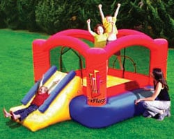 Six Flags Inflatable Bouncer with Slide - Bed Bath & Beyond - 2019836