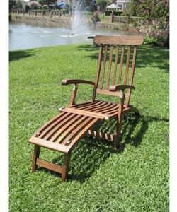 Teak Steamer Chaise Lounge - Bed Bath & Beyond - 2084167