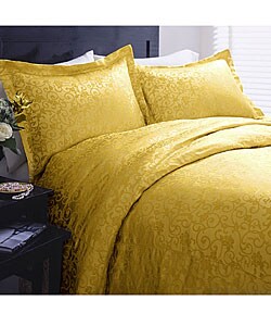 Scroll Brocade Duvet Cover Set - Bed Bath & Beyond - 2085044
