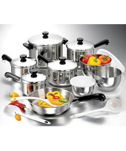 Revere 14 pc Tri-Ply Cookware Set w/ 3pc Ekco Tools - Bed Bath & Beyond ...