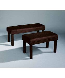 Chocolate Microfiber 32-inch Bench - Bed Bath & Beyond - 2298910