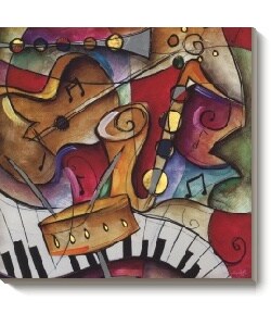 Eric Waugh Jazz it Up II Gold Foil Canvas Art - Bed Bath & Beyond - 2486927