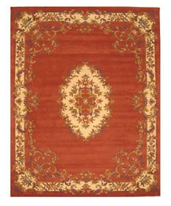 Hand-tufted Wool Rose Aubusson Rug (5' x 8') - Bed Bath & Beyond - 2492594