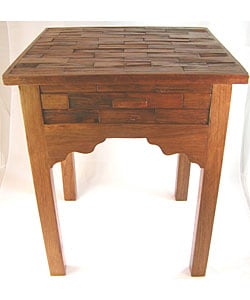 Handmade Pai Teak Wood End Table (Thailand) - Bed Bath & Beyond - 2495417