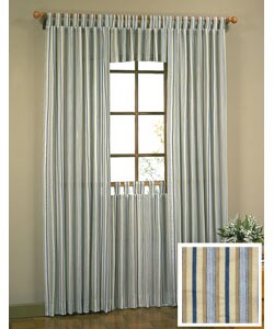 Sahara Stripe Navy Tab Top Window Valance - Bed Bath & Beyond - 2581401