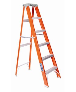 Fiberglass 6-foot 300-pound Rating Step Ladder - Bed Bath & Beyond ...