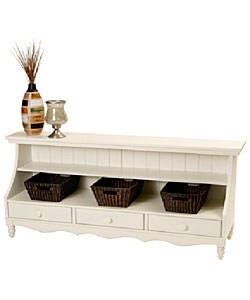 Geneva White Low Console - Bed Bath & Beyond - 2936626
