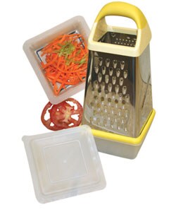 Stainless Steel 4-side Grater with Containers - Bed Bath & Beyond - 2999443