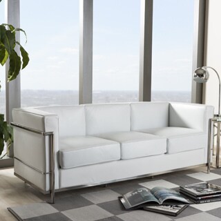 Mason White Leather Sofa - Bed Bath & Beyond - 3040902
