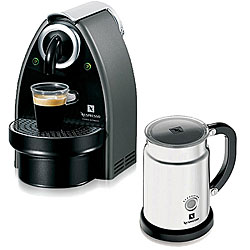 Nespresso C100 Piano Black Espresso and Aeroccino Maker - Bed Bath ...