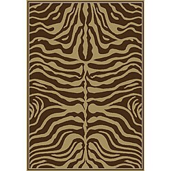 nuLOOM Omega Collection Zebra Animal Brown Rug (7'10 x 10'6) - Bed Bath ...