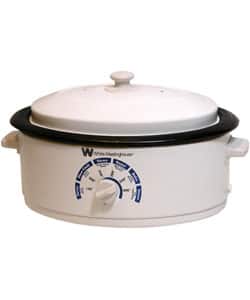 Westinghouse WWOR6 White Six-quart Oval Roaster (Refurbished) - Bed ...