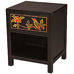 Hand-painted Tropical Motif End Table - Bed Bath & Beyond - 3396607