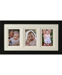 Black Three-photo Wall Collage Wooden Picture Frame - Bed Bath & Beyond ...