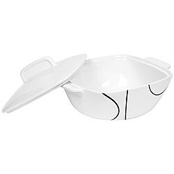 Corelle Simple Lines White 3.5-quart Covered Casserole - Bed Bath ...