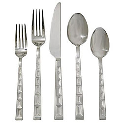 Pfaltzgraff Corona Sand 55-piece Flatware Set - Bed Bath & Beyond - 3546276