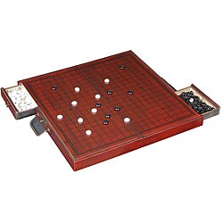 Hand-painted Red Leather Go Board Game - Bed Bath & Beyond - 3681248