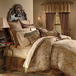 Madrid Bronze Luxury 8-piece Bedding Ensemble - Bed Bath & Beyond - 3714808