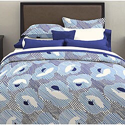 City Scene Mambo Blue Bedding Ensemble - Bed Bath & Beyond - 3715441