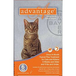 Advantage Feline 6-month Supply Flea Control (Up to 9 Pounds) - Bed ...