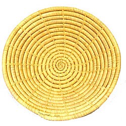 Natural-colored Spokes-design Coil Basket (Uganda) - Bed Bath & Beyond ...