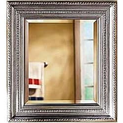 Decorative 27x33-inch Brushed Nickel Frame Mirror - Bed Bath & Beyond ...