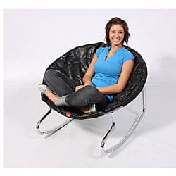 LoveSac Media Rocker Chair Black Vinyl - Bed Bath & Beyond - 3939170