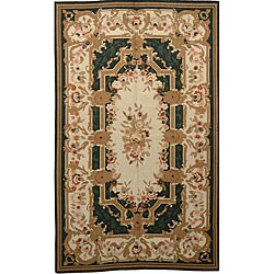 Vintage Green French Tapestry Rug (3'1 x 5') - Bed Bath & Beyond - 4015645