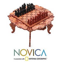 Wood 'Kingdom of the Pigs' Chess Set (Indonesia) - Bed Bath & Beyond ...
