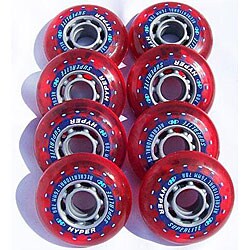 Set of Eight Hyper Superlite 76-mm 78a Outdoor Inline Wheels - Bed Bath ...