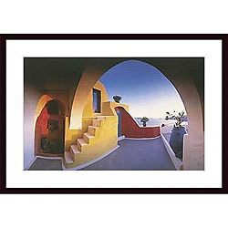 Georges Meis 'Sunlit Steps' Wood Framed Art Print - Bed Bath & Beyond ...