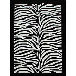 nuLOOM Hand-tufted Pino Collection Zebra Kids Black Rug (7'6 x 9'6 ...