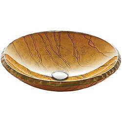 Vigo Half Moon Glass Vessel Sink - Bed Bath & Beyond - 4290053