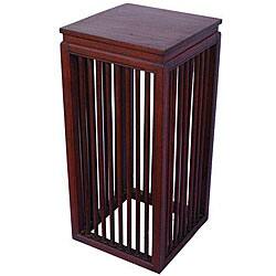 Handmade Mahogany Ribbed Teak Wood End Table (Thailand) - Bed Bath ...