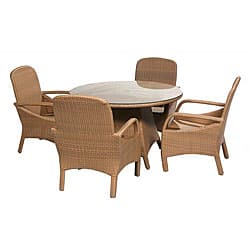 Cambridge Sesame Resin Wicker 5-piece Dining Furniture Set - Bed Bath ...