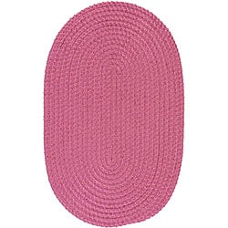 Softex Pink Chenille Braided Rug (8' x 10') - Bed Bath & Beyond - 4419616